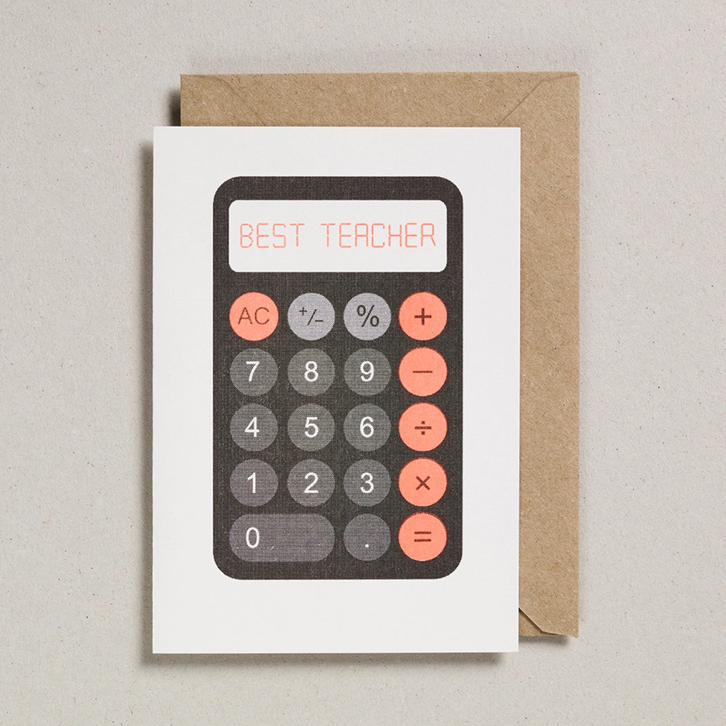 Best Teacher Calculator Card – Happydashery