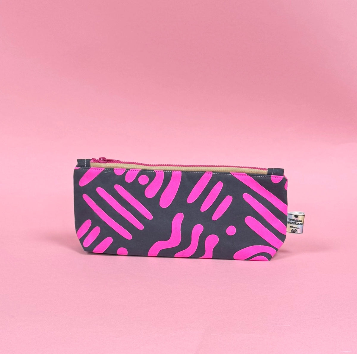 Handprinted Waxed Canvas Pencil Case – Happydashery