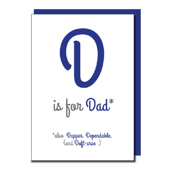 D Is For Dad Card – Happydashery